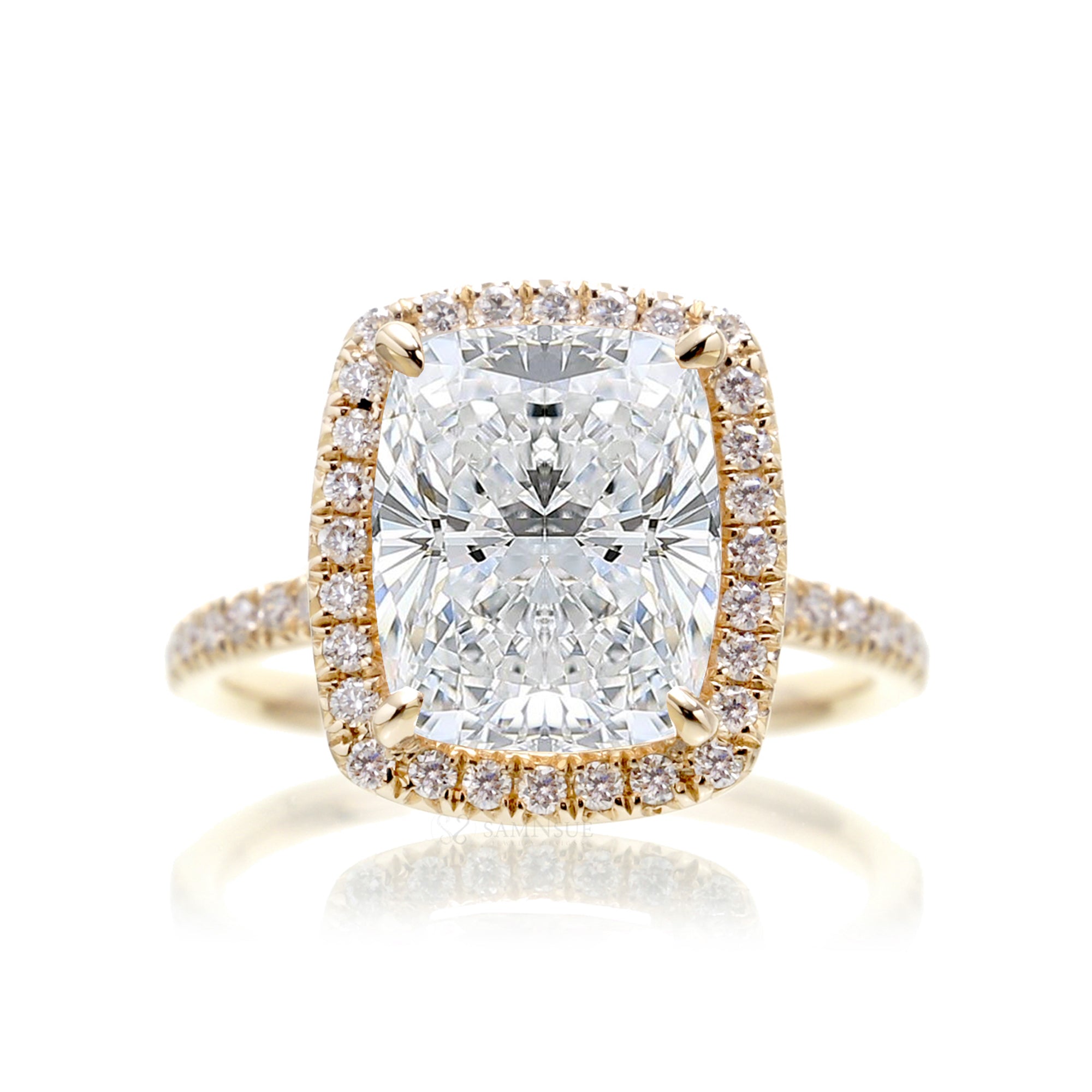 The Caitlin Cushion Lab-Grown Diamond Engagement Ring