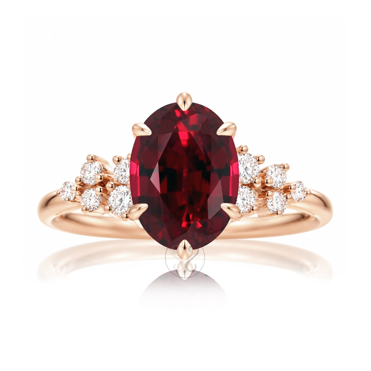 The Stella Oval Cut Ruby Ring (Lab-Grown)