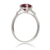The Chloe Emerald Step Cut Ruby Ring (Lab Grown)