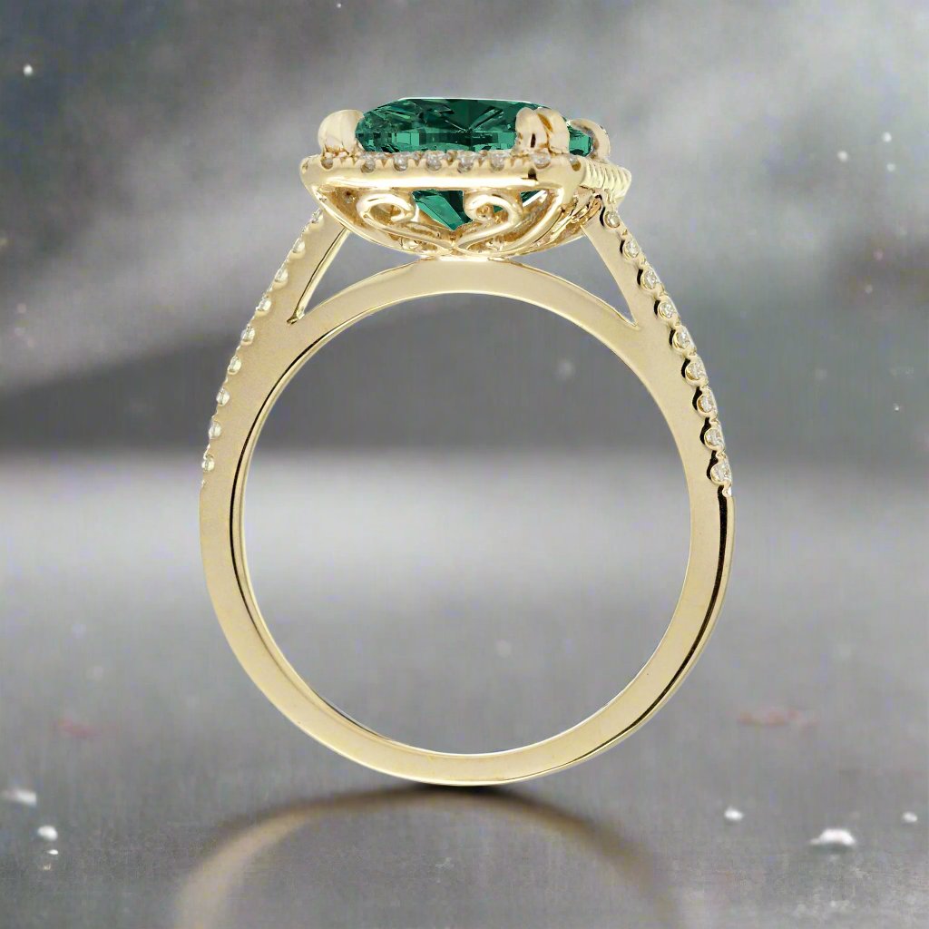 Green Emerald Rings And Engagement Rings
