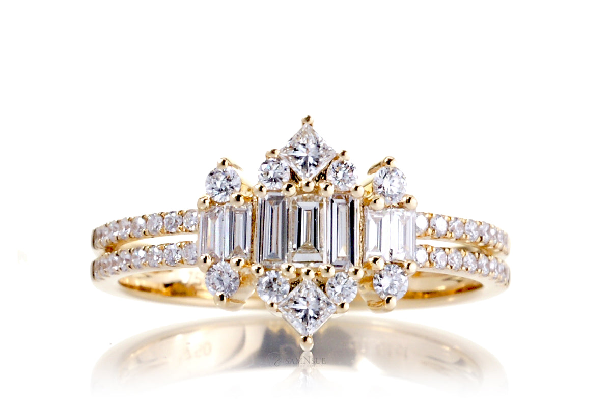 The Taj Mahal Diamond Cluster Engagement Anniversary Ring