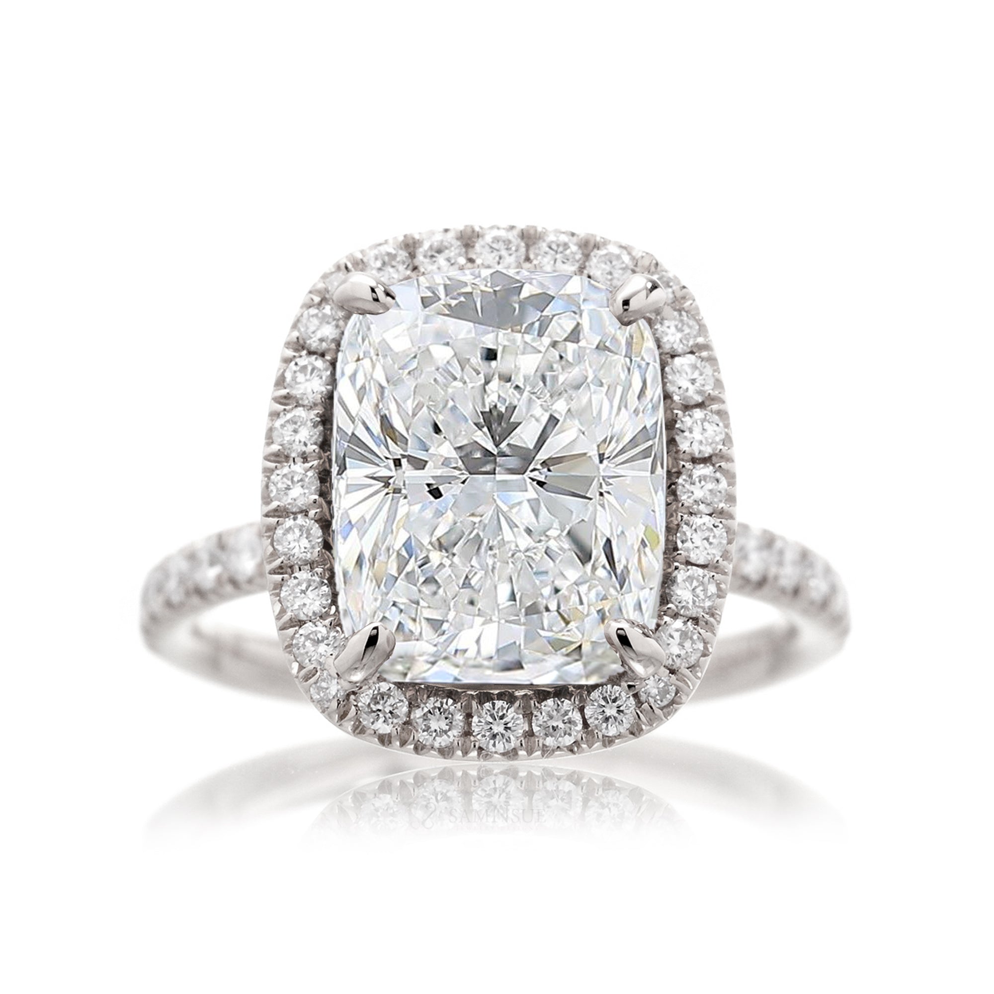 The Drenched Cushion Lab-Grown Diamond Engagement Ring
