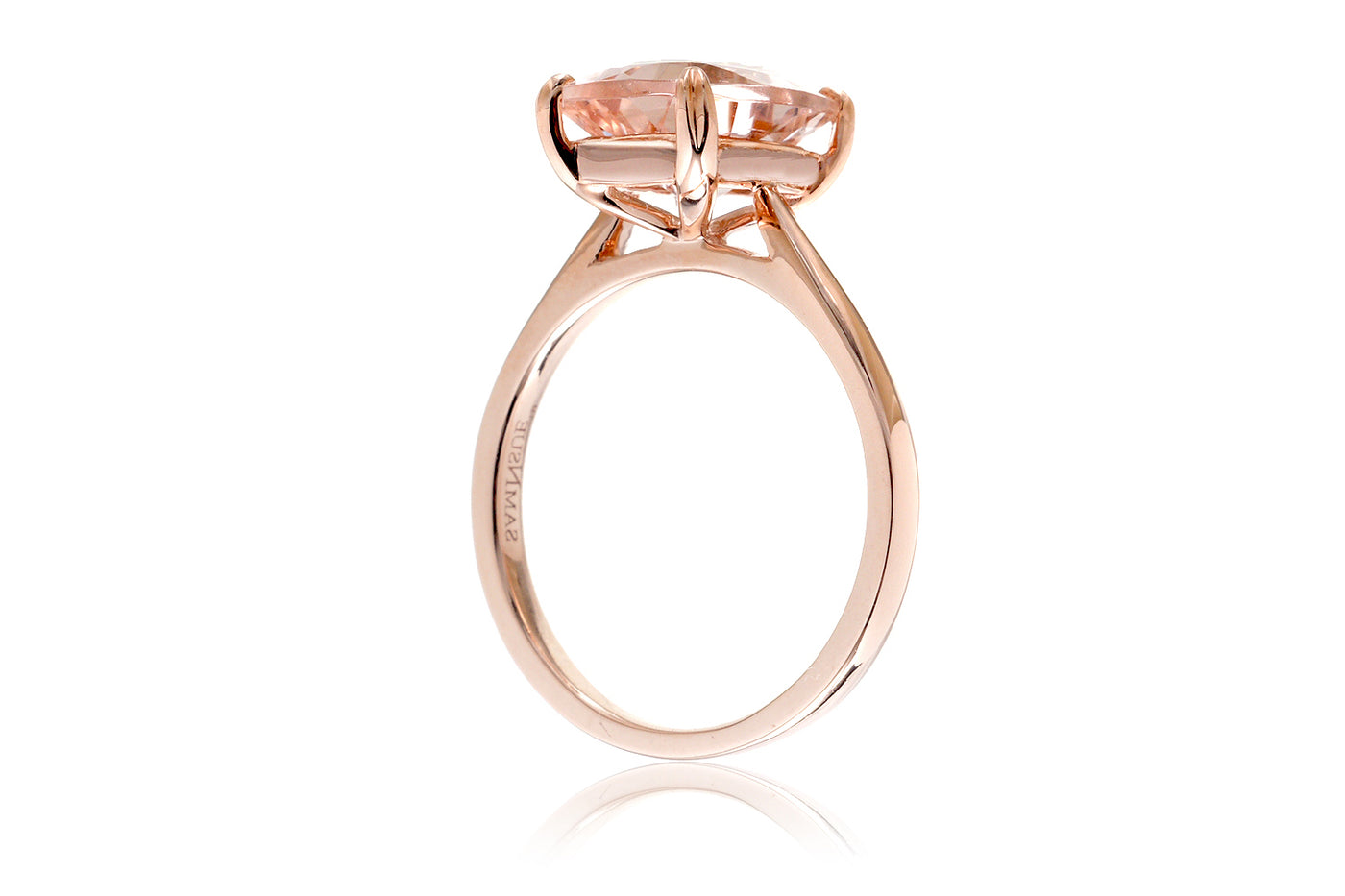 The Emily Square Cushion Morganite Engagement Ring