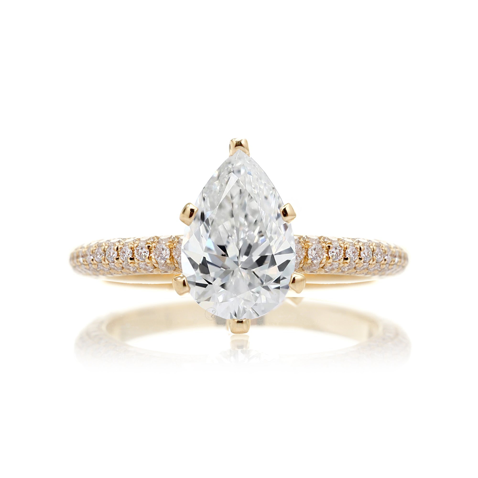 The Eve Lab Grown Pear Diamond Solitaire Engagement Ring