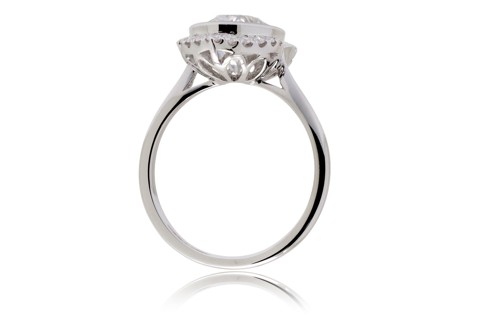 The Simone Oval Moissanite Engagement Ring Colorless Ethically Sourced