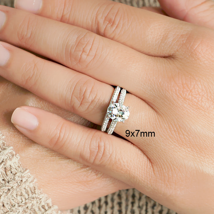 The Starlight Diamond Wedding Band Dainty Micro-Pave Dome Ring
